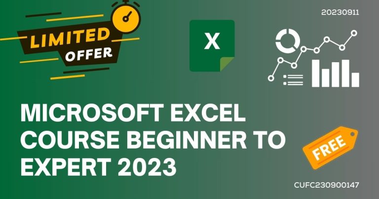 Microsoft Excel Course Beginner to Expert 2023 - CIGMA Foundation